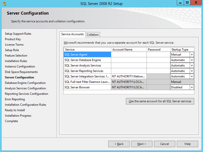 SQLServer 2008 R2 설치 및 구성